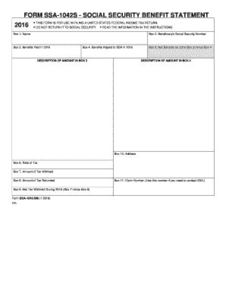 How can I get a Form SSA 1099 1042S Social Security benefit statement ...